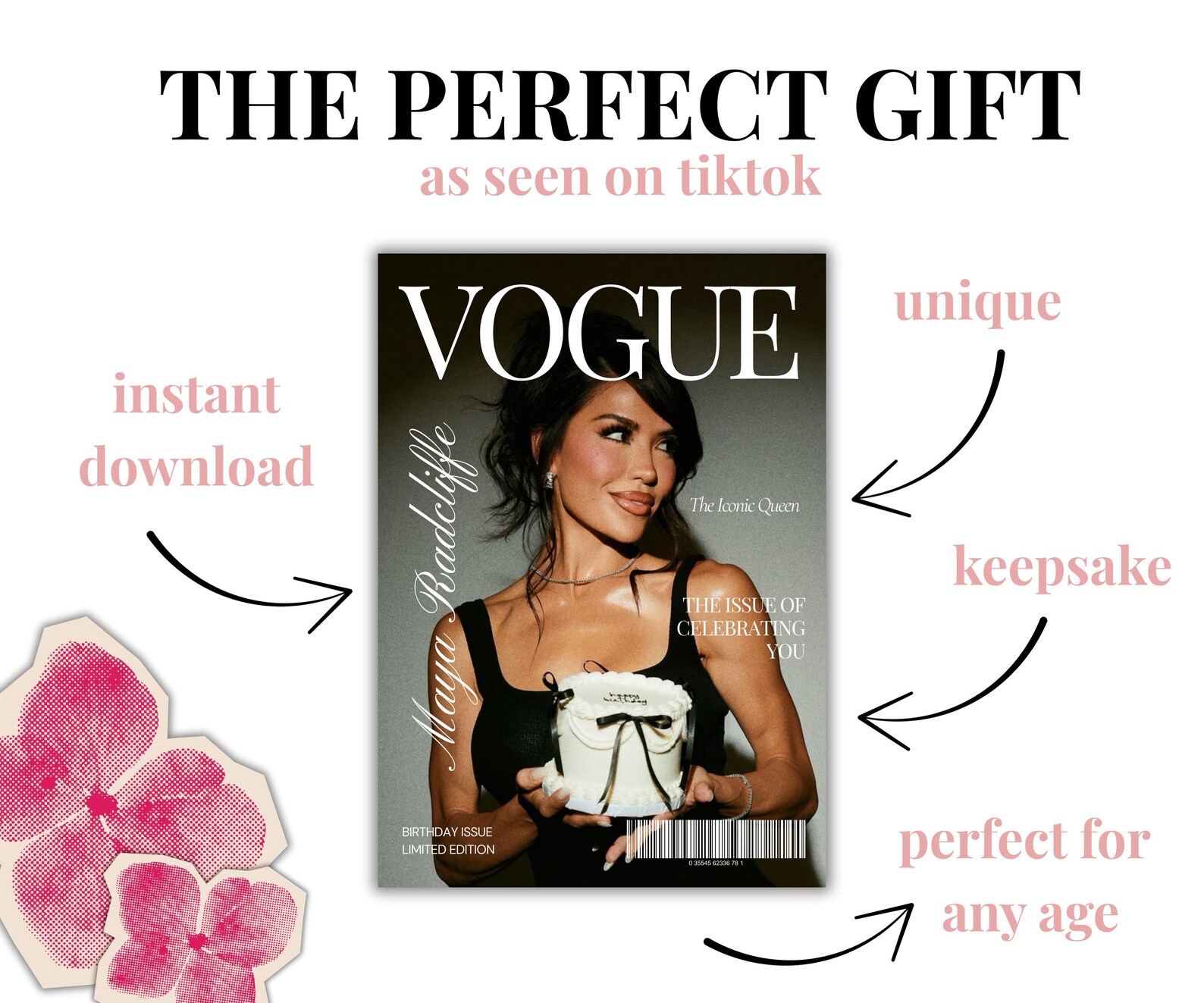 Editable Custom Birthday Magazine Cover Template, Vogue Birthday ...