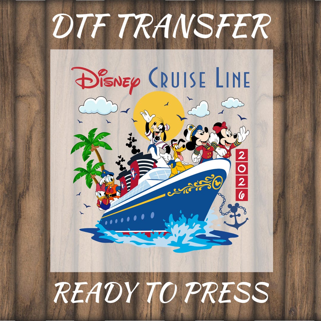 Disney Cruise Line 2026 DTF Transfer: Family Cruise Ship Heat Press ...