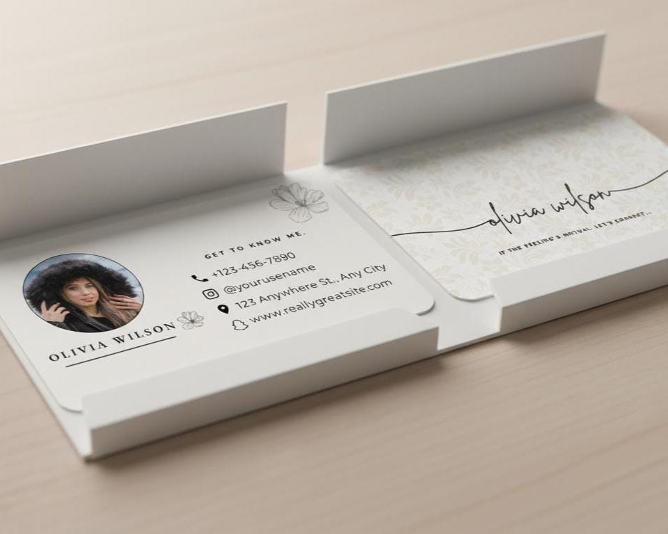Dating Business Card Template, Social Media Contact Card (digital ...