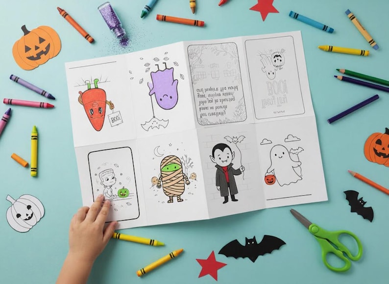 Mini Halloween Coloring Book | Printable Activity Book for Kids (PDF ...