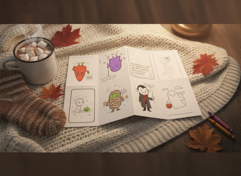 Mini Halloween Coloring Book | Printable Activity Book for Kids (PDF ...