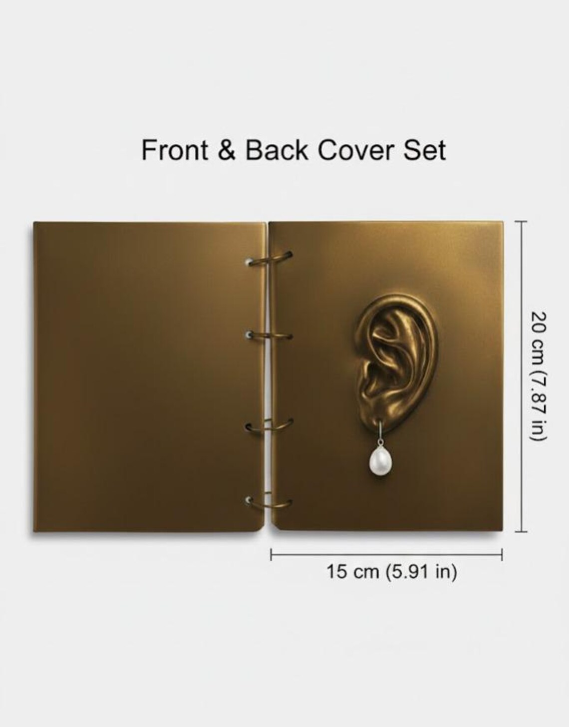 Custom Hand-hammered Brass Book Cover, Personalized Metal Journal, Art ...