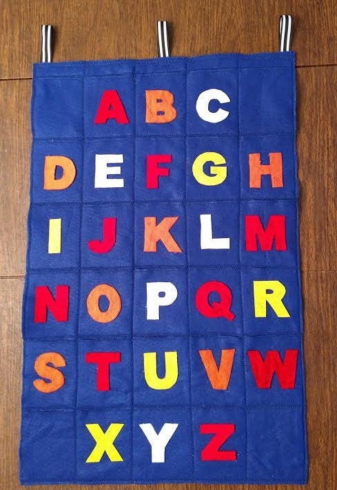 ABC Pocket Chart Handmade Learning Tool - Etsy