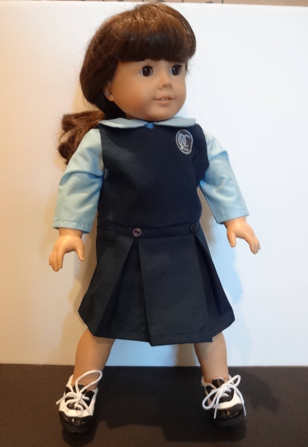 School Uniform Doll Custom Outfit With Logo or Name, for American Girl ...