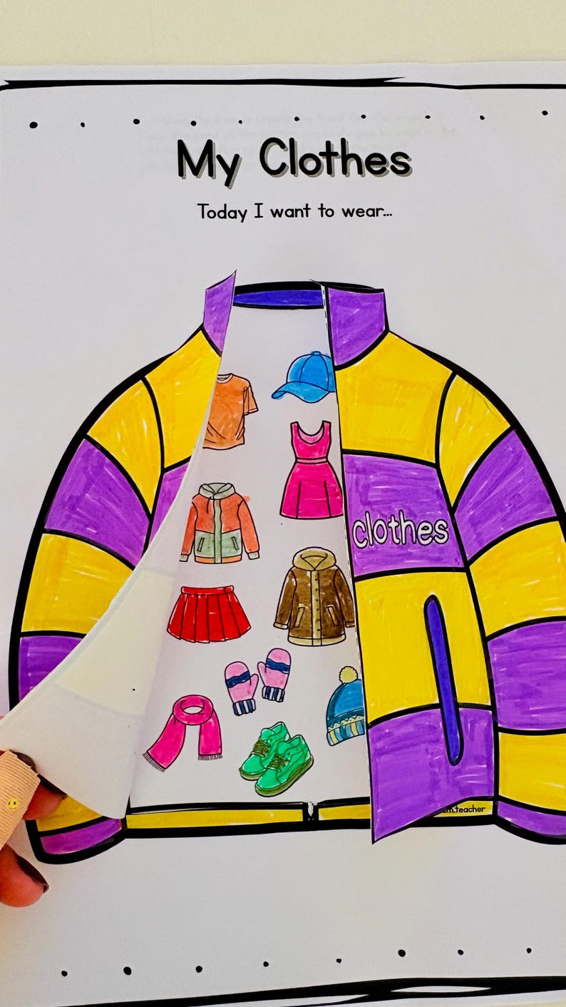 My Clothes – Flip-the-flap & Cut-and-paste Activity | Clothing ...