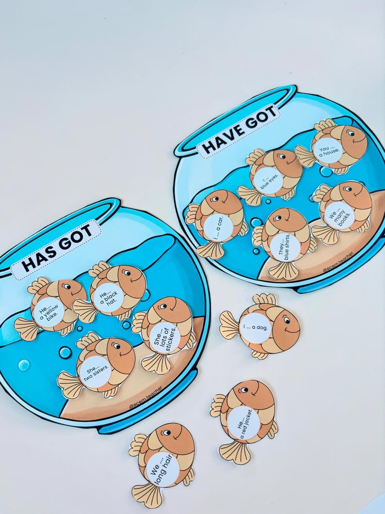 Have Got / Has Got – Fishbowl Grammar Activity - Etsy
