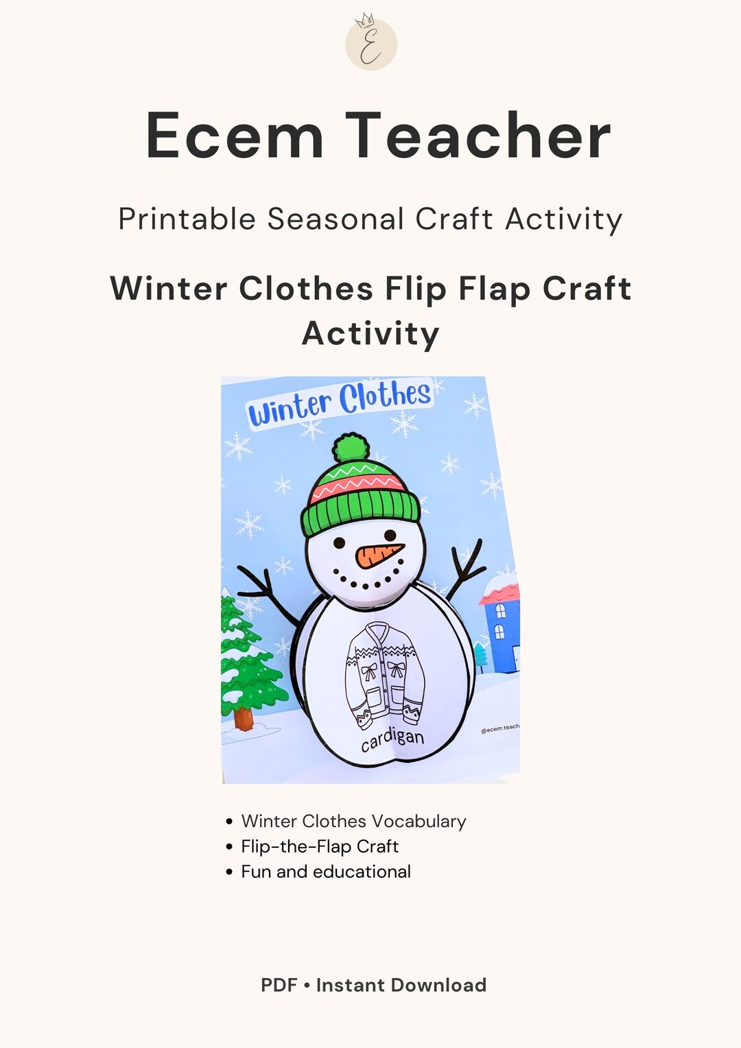 Winter Clothes Flip-flap Activity - Etsy