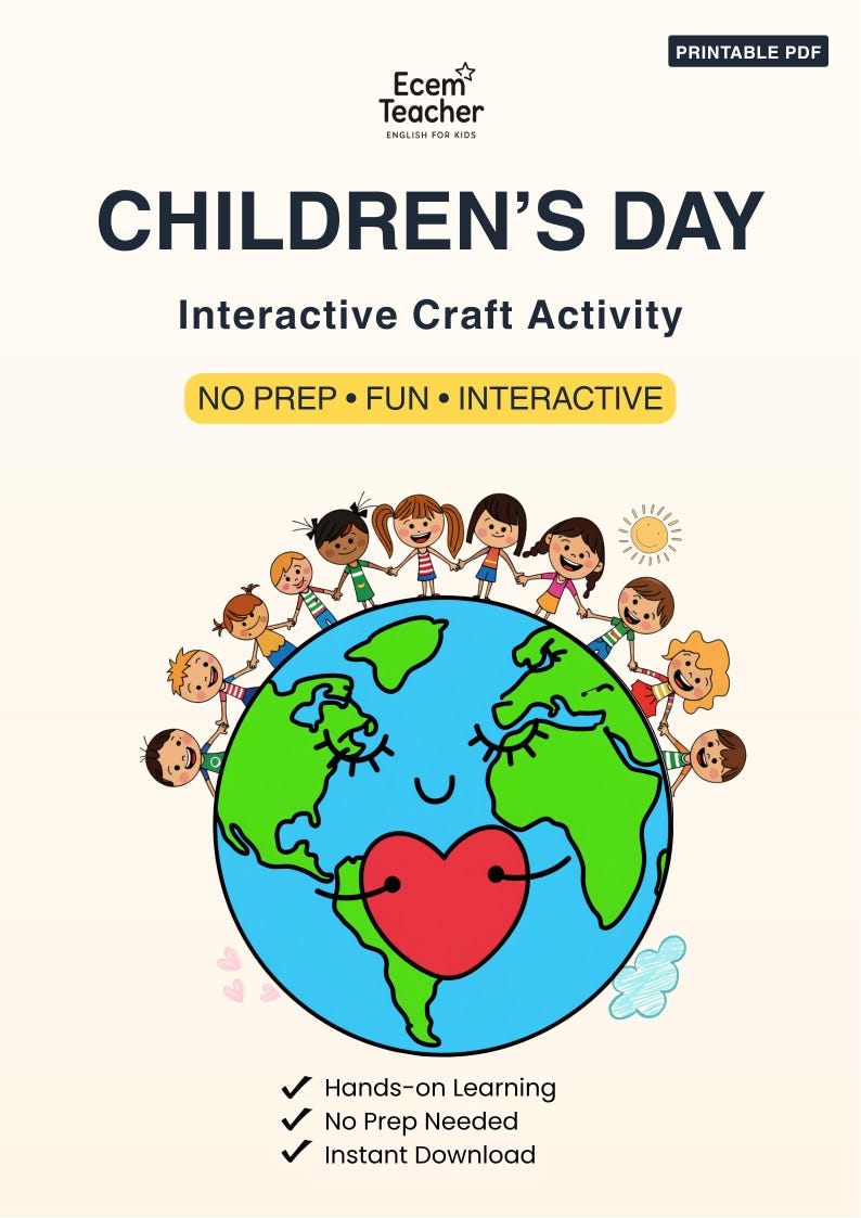 Children Around the World Craft Activity | Cultural Geography ESL ...