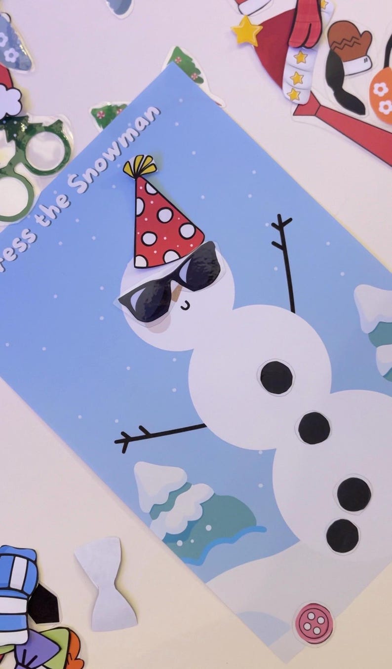 Dress the Snowman – Print & Play Winter Activity - Etsy