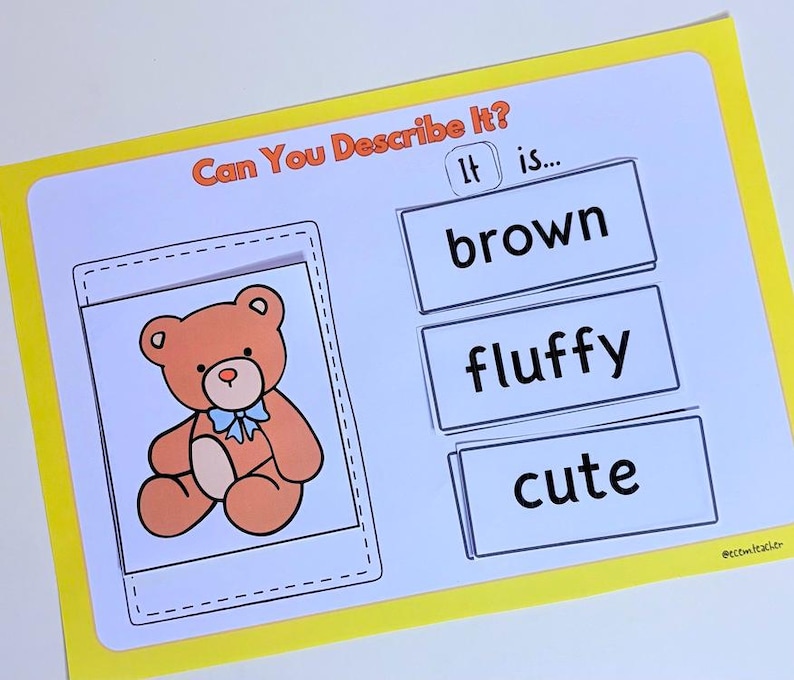 Teach Adjectives/can You Describe It? - Etsy