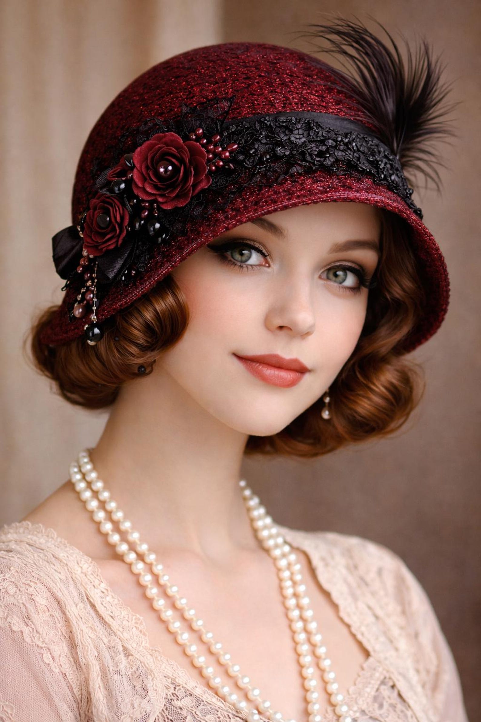 Vintage Crochet Royal Cloche Flapper Hat Pattern 1920s Gatsby Style Hat ...