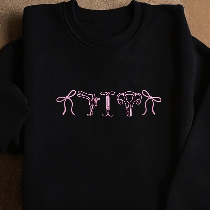 Coquette OBGYN Machine Embroidery Design, Pink Bow Medical Icons, IUD ...
