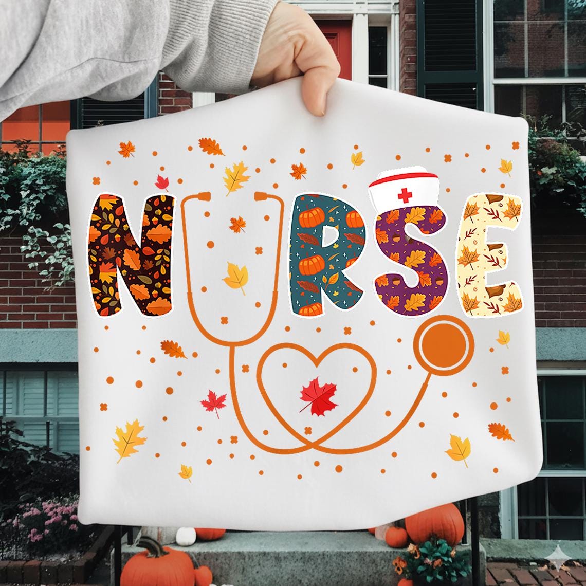 Thanksgiving Nurse PNG Bundle, Fall Nurse Sublimation , Cute Autumn ...