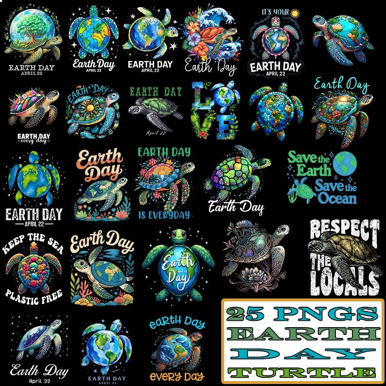 Earth Day Turtle PNG, Sea Turtle Earth Png,earth Day 2026 Restore Earth ...