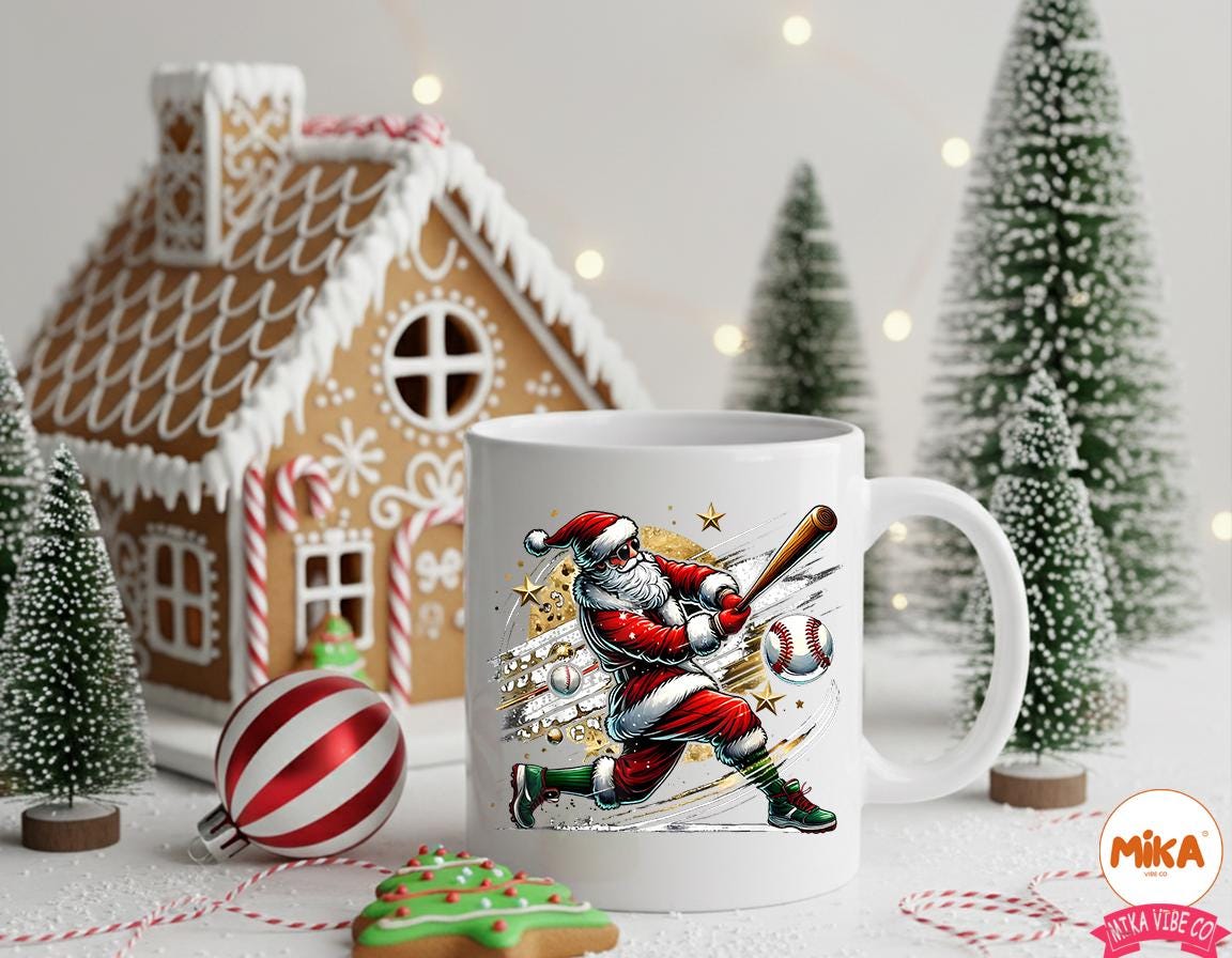 Santa Baseball PNG Bundle, Christmas Sports Clipart, Santa Playing ...