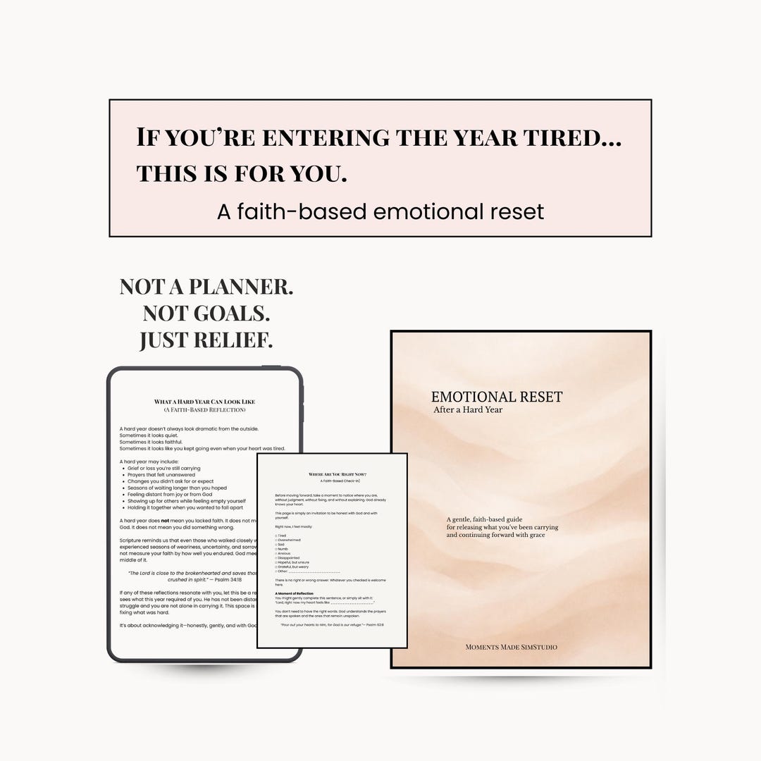 Christian Emotional Reset Workbook for Women | Faith-based Reflection ...