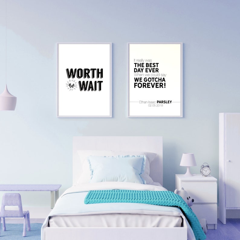 Personalized Gotcha Day Wall Art Best Day Ever Art Print | Etsy