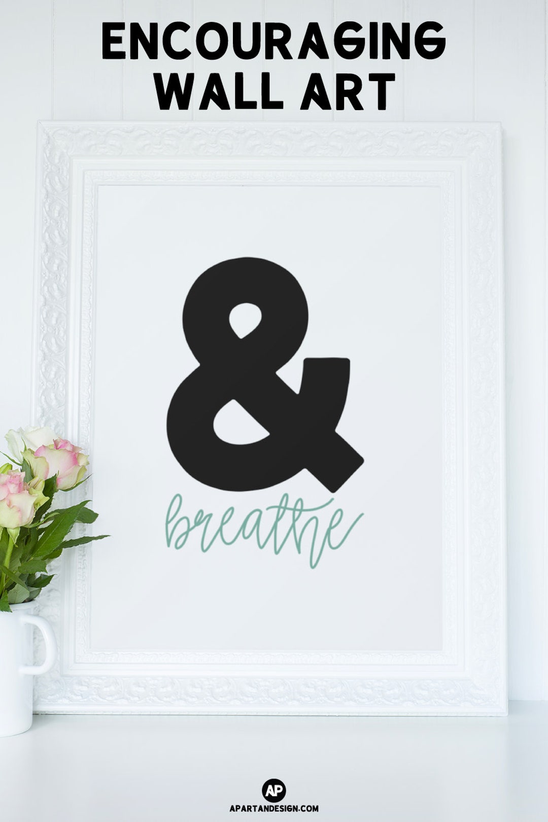 Breathe Sign Gift for Mom Encouraging Signs Mothers Day Gift Just ...