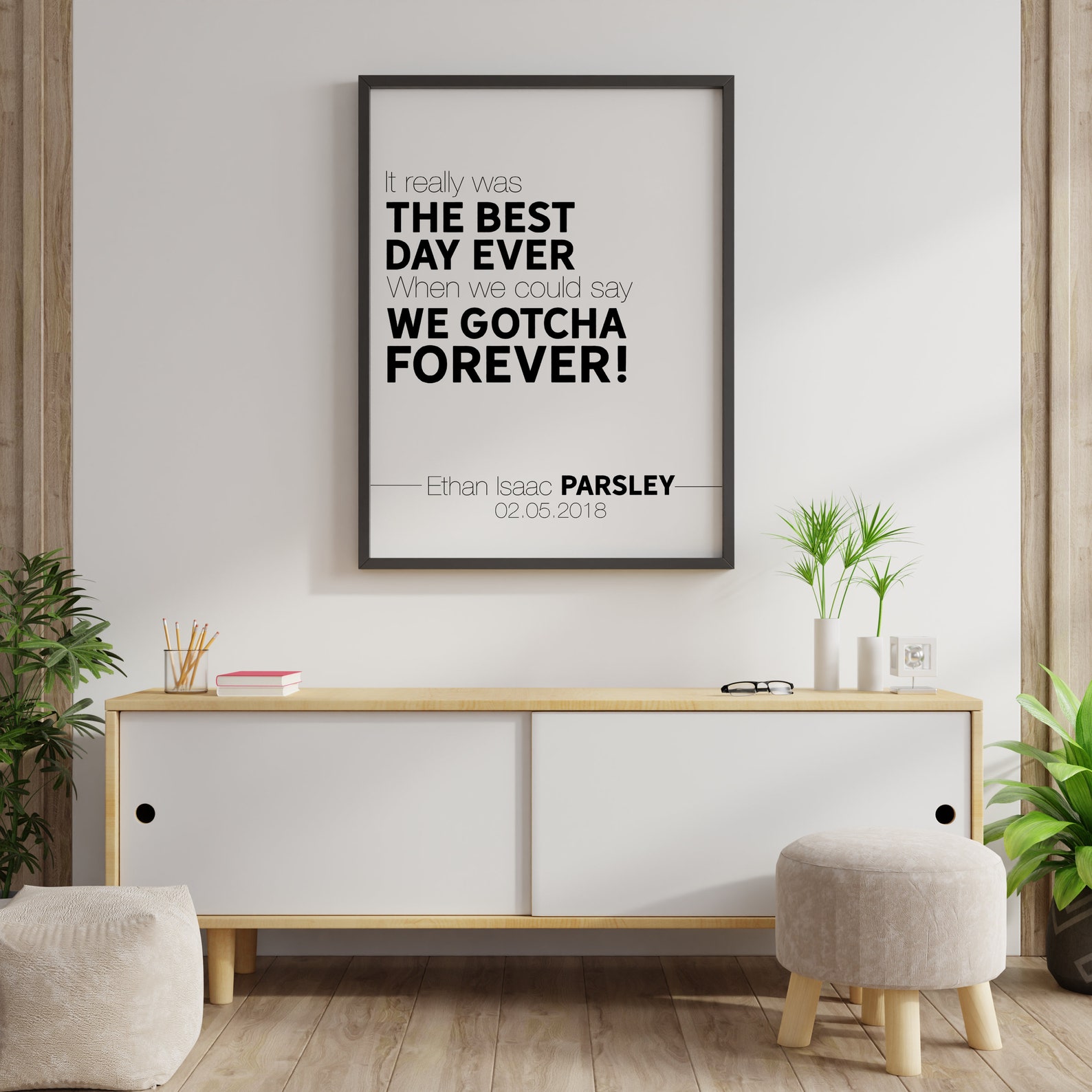 Personalized Gotcha Day Wall Art Best Day Ever Art Print | Etsy