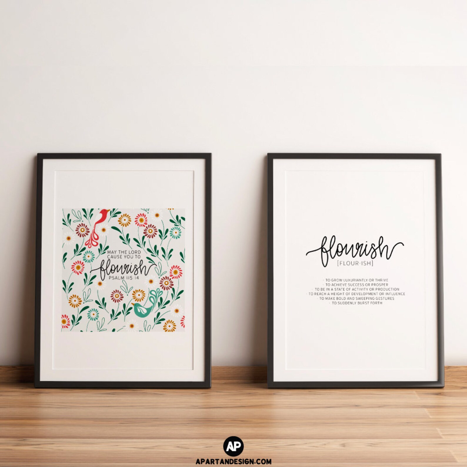 Flourish Definition Inspirational Wall Art Print Inspirational - Etsy