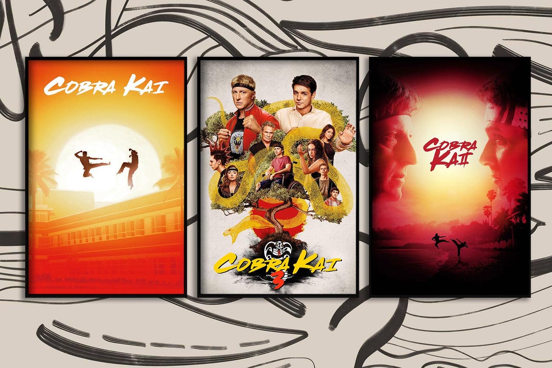 Cobra Kai （2018）classic Movie Poster Wall Art | Canvas Print | Home ...