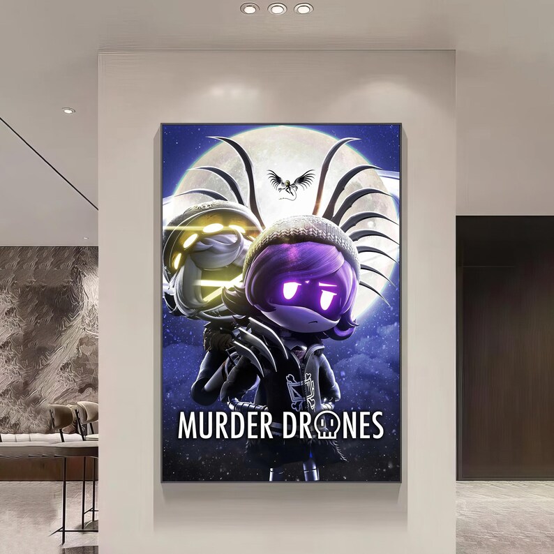 Murder Drones (2021) Movie Poster Wall Art | Canvas Print | Home Decor ...