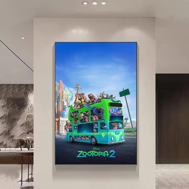 Zootopia 2 2025 Movie Poster Wall Art | Canvas Print | Home Decor ...