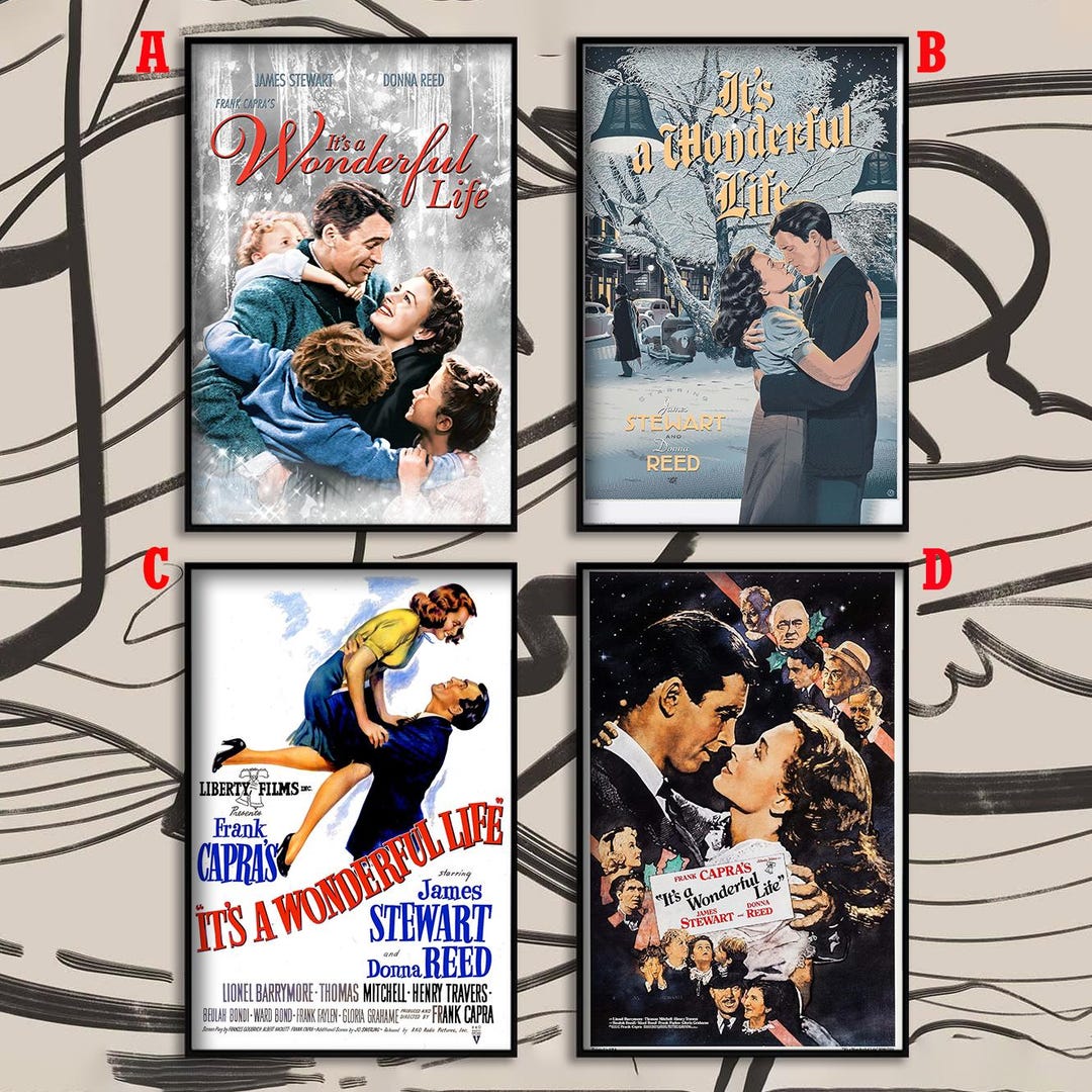 It's a Wonderful Life (1946) Movie Poster Wall Art | Canvas Print ...