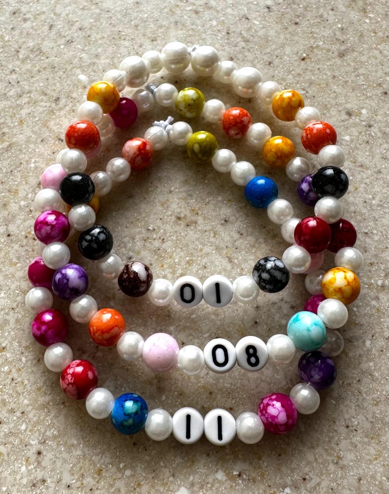 Stranger Things Inspired Number Bracelet Stack | 01 08 11 | Fan ...