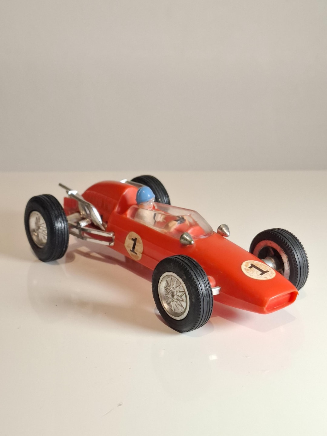 Vintage 1960s Formula 1 Toy Car | Red Plastic Friction Racer - Etsy