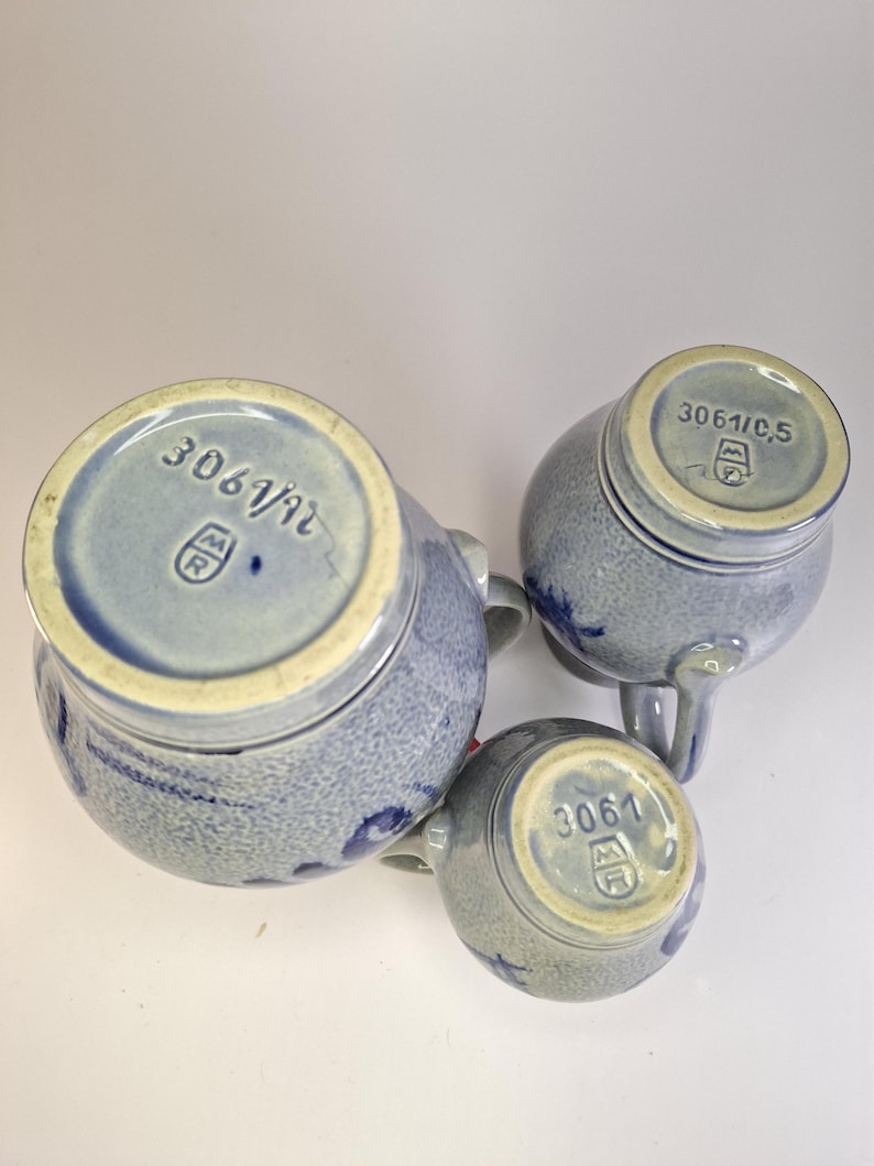 Vintage Marzi & Remy Jug Set – West Germany Stoneware Pottery, 3-piece ...