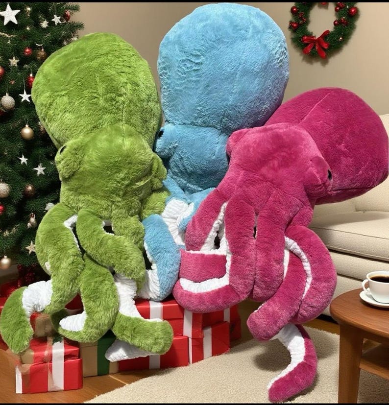 Giant Plush Octopus, 36 Inch Stuffed Animal - Etsy