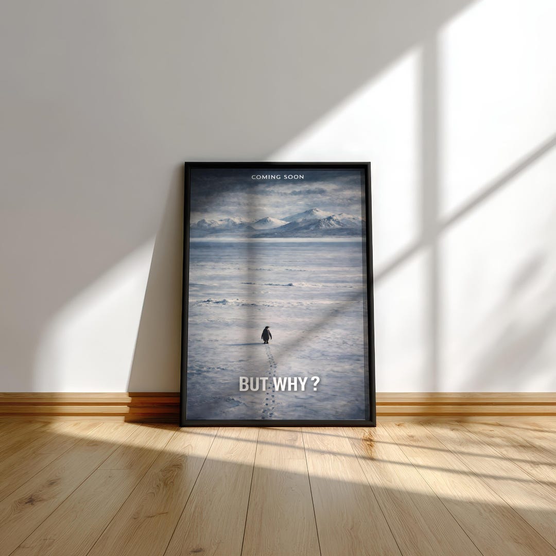 But Why Poster: Nihilist Penguin Printable Wall Art, Existential Quote ...