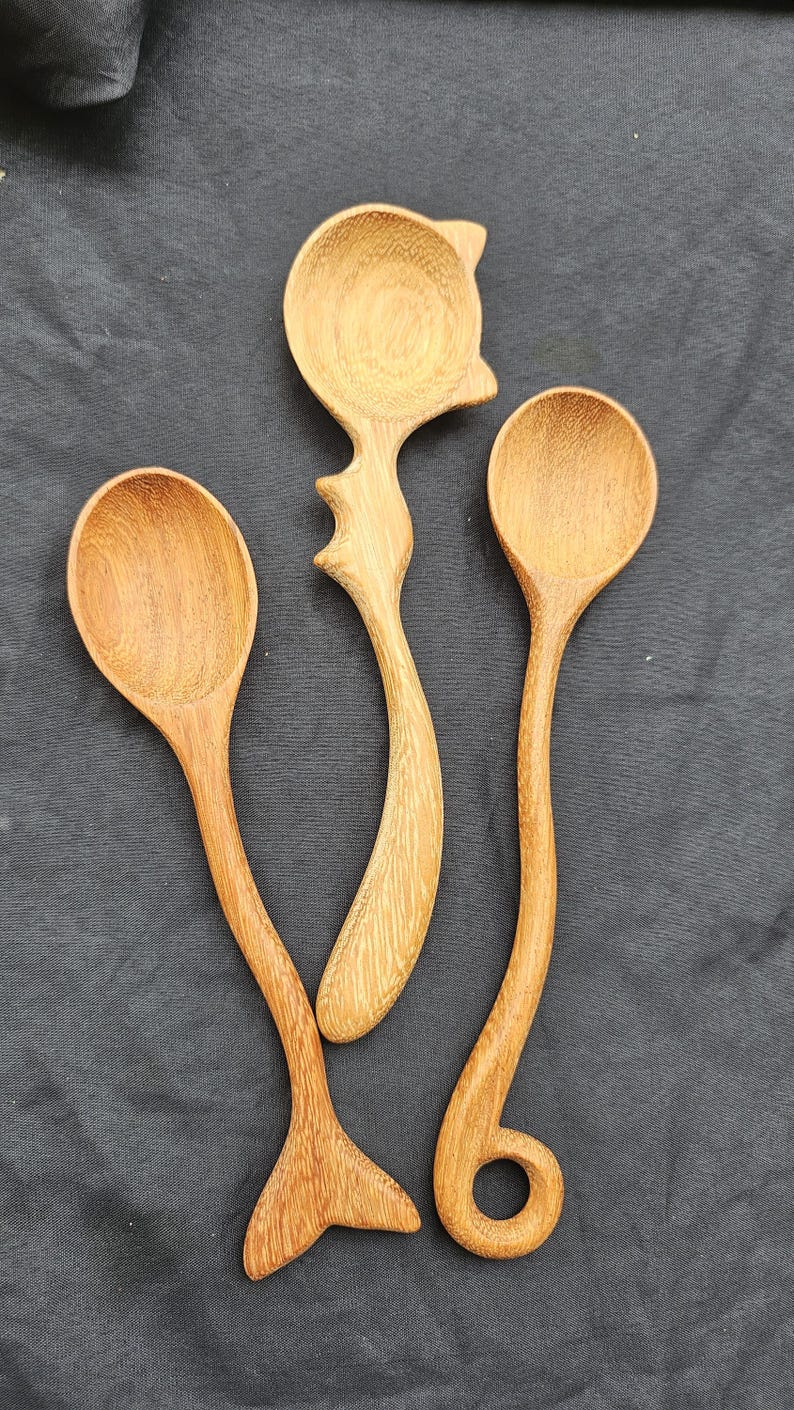 33 Assorted Design Wooden Spoons Handcarved Organic, Handmade Wooden ...