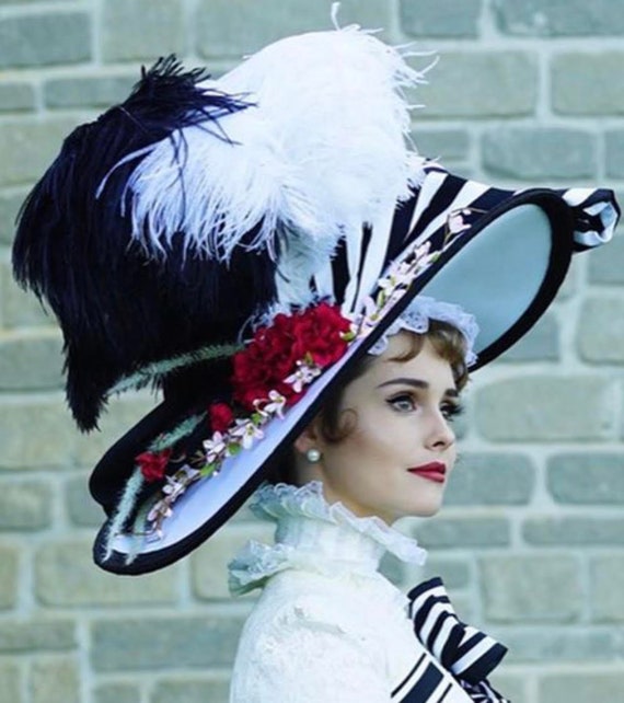 My Fair Lady Hat The Day at the Races Black and White | Etsy