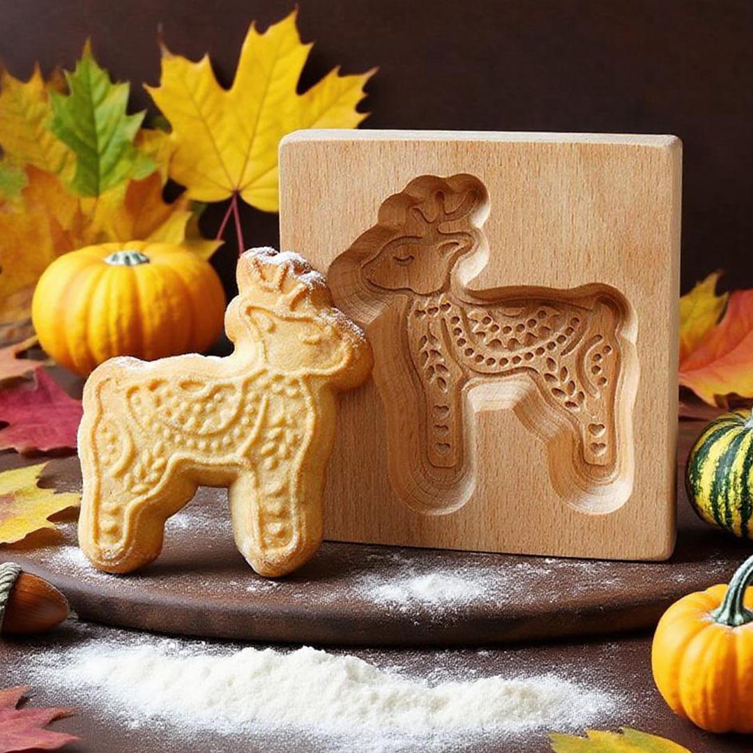Springerle Deer Mold: Wooden Cookie Cutter, Baking Tool - Etsy