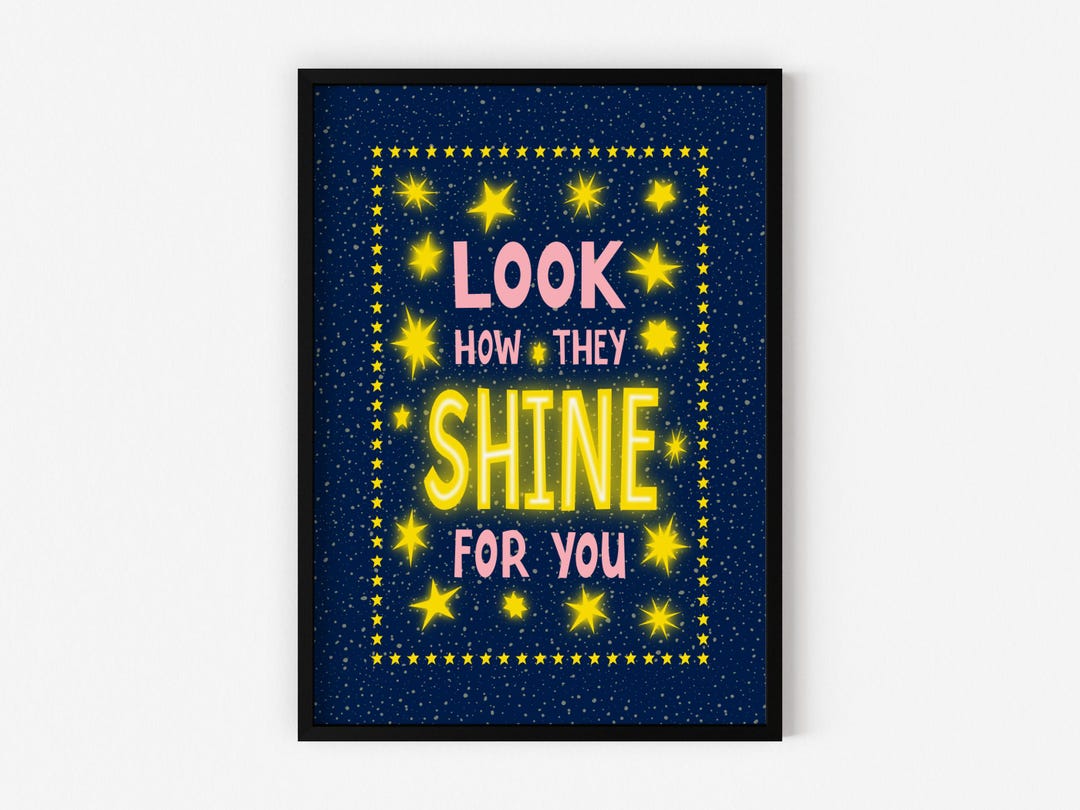 Look How They Shine for You Print: Coldplay Yellow Inspired Art, Music ...