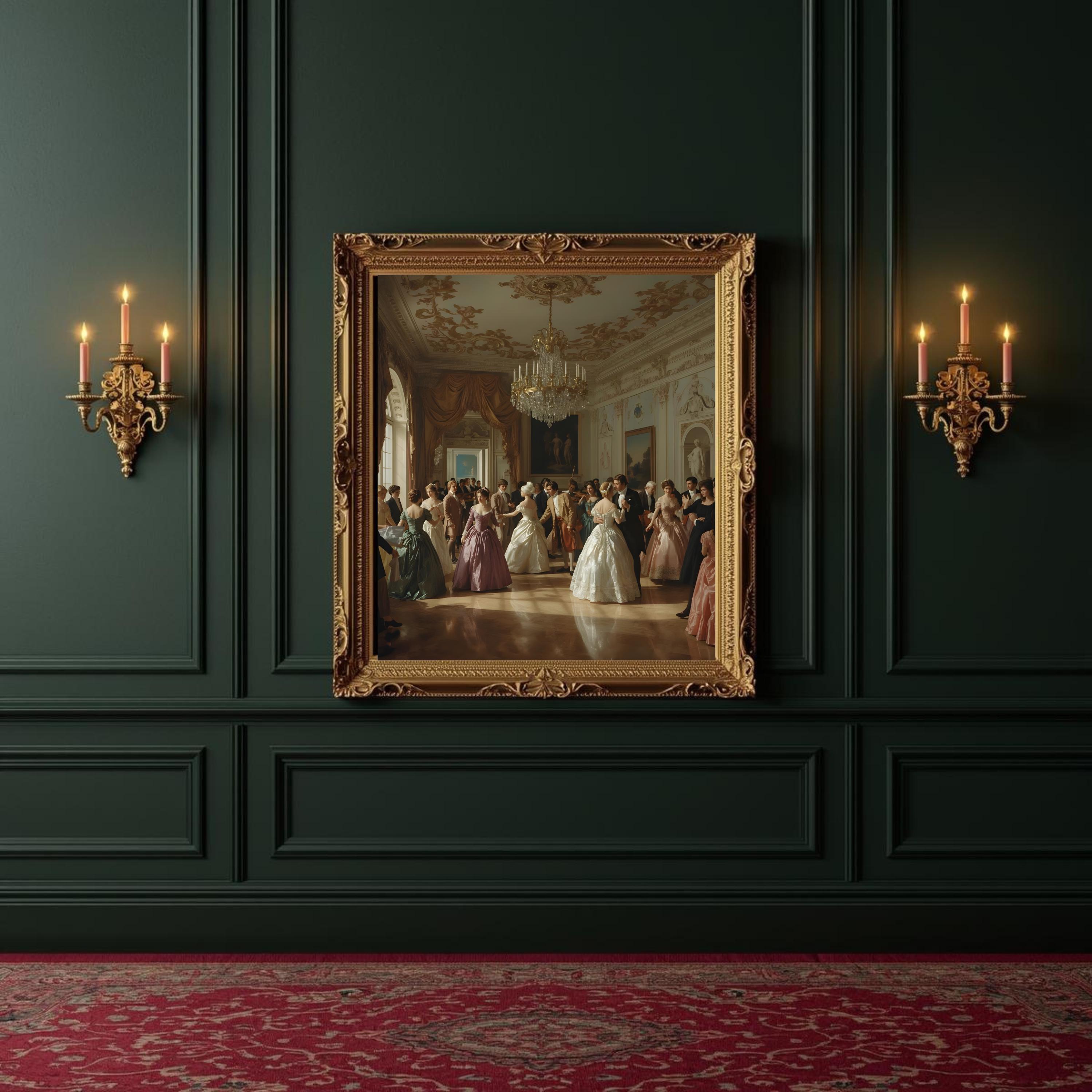 Baroque Ballroom Art Print | Versailles Splendor | Gilded Palace ...