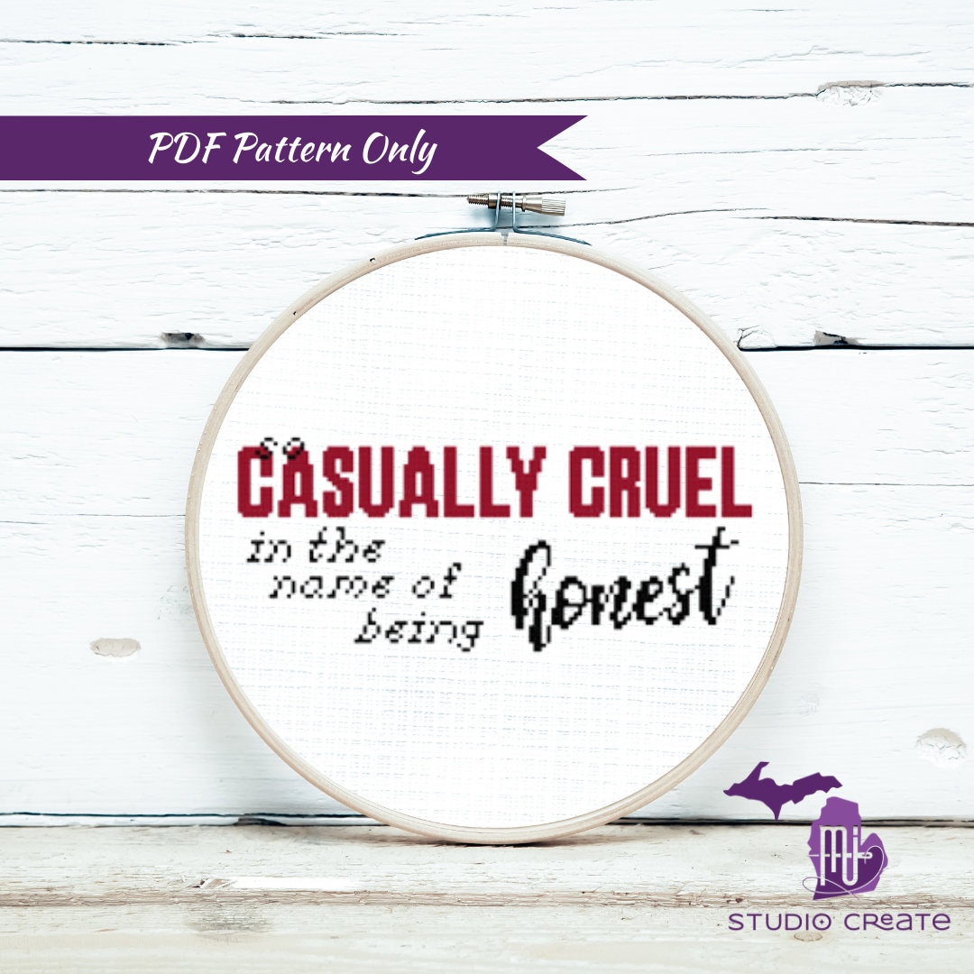 Causally Cruel Taylor Swift Cross Stitch PDF Pattern| Instant Download ...