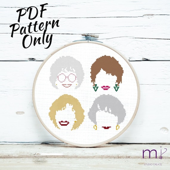 Golden Girls Cross Stitch Pattern PDF Only Betty White | Etsy