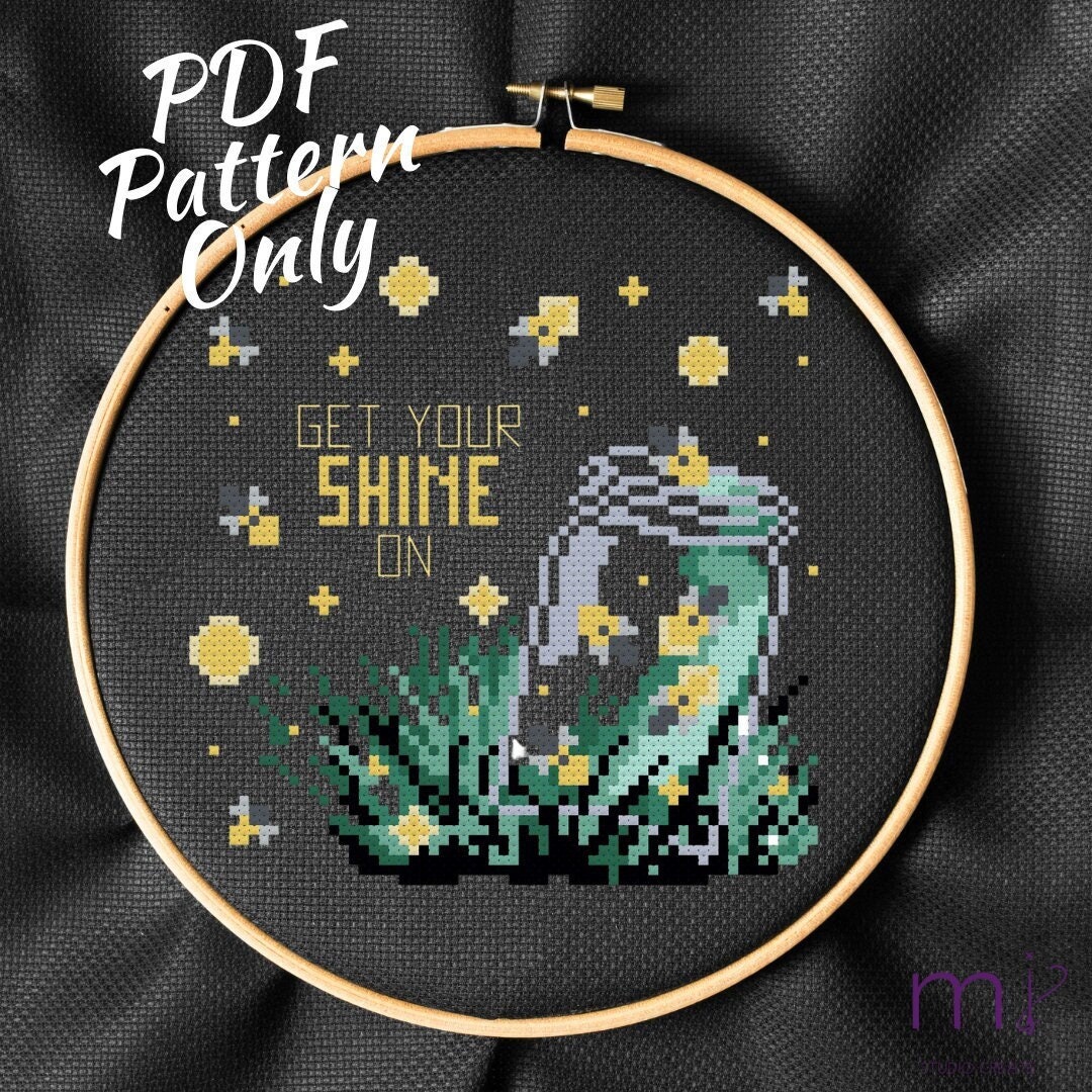 Firefly Cross Stitch Pattern | PDF Only | Xstitch Lightning Bug Shine ...