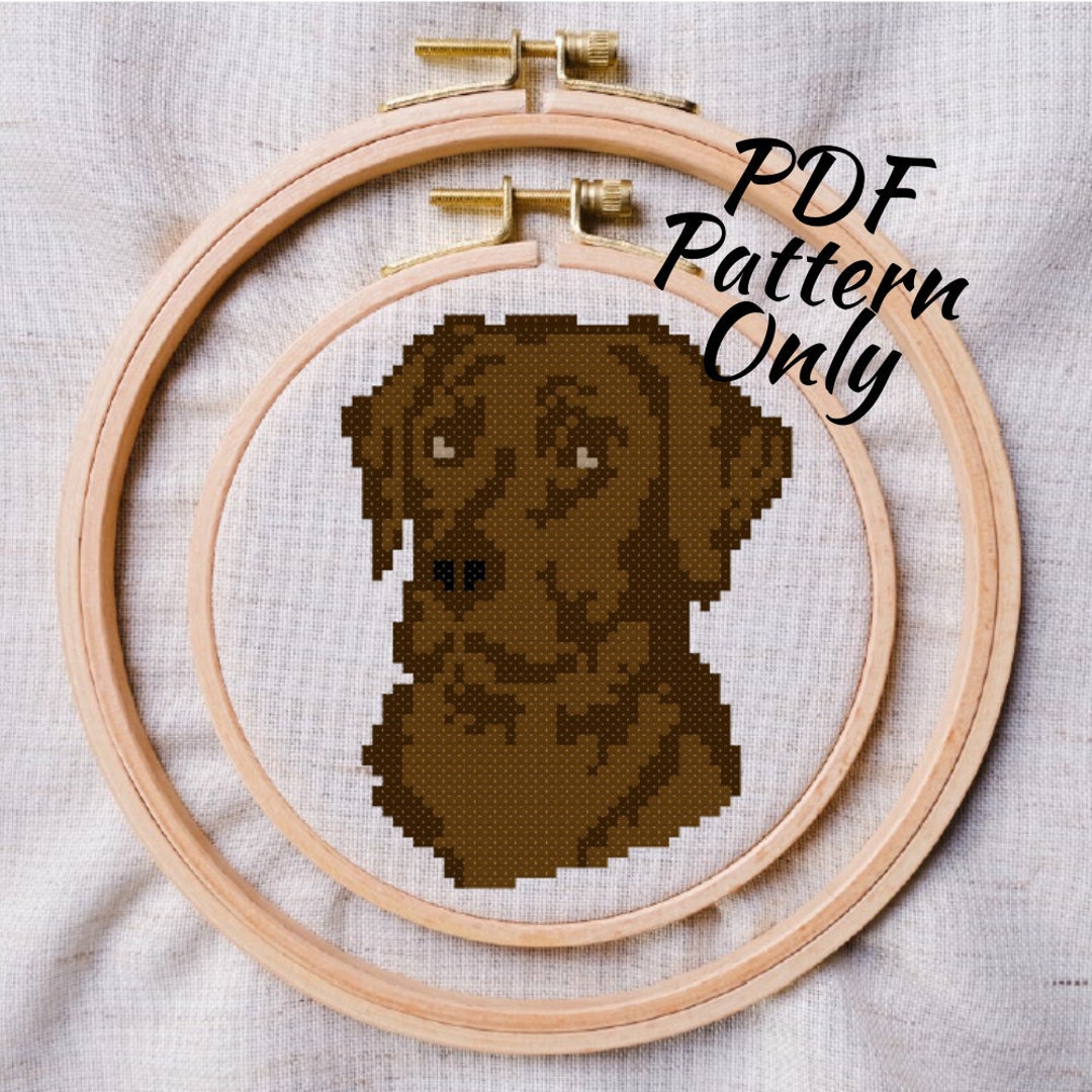 Chocolate Labrador Retriever Cross Stitch Pattern | PDF Only | Dog Pet ...