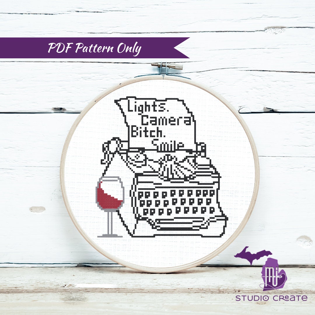TTPD Typewriter Taylor Swift Cross Stitch PDF Pattern Instant Download ...