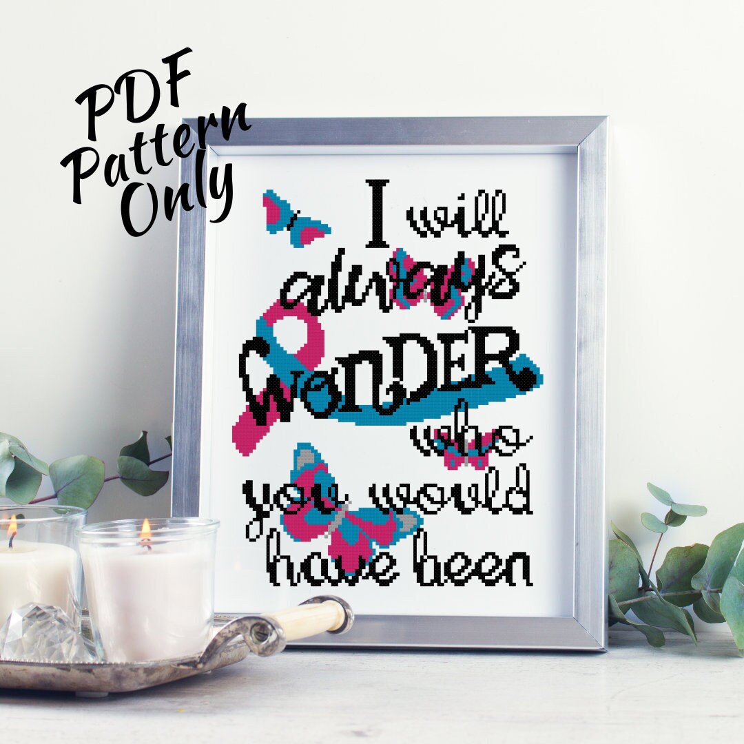 Always Wonder Baby Loss Cross Stitch Pattern | PDF Only | Infertility ...