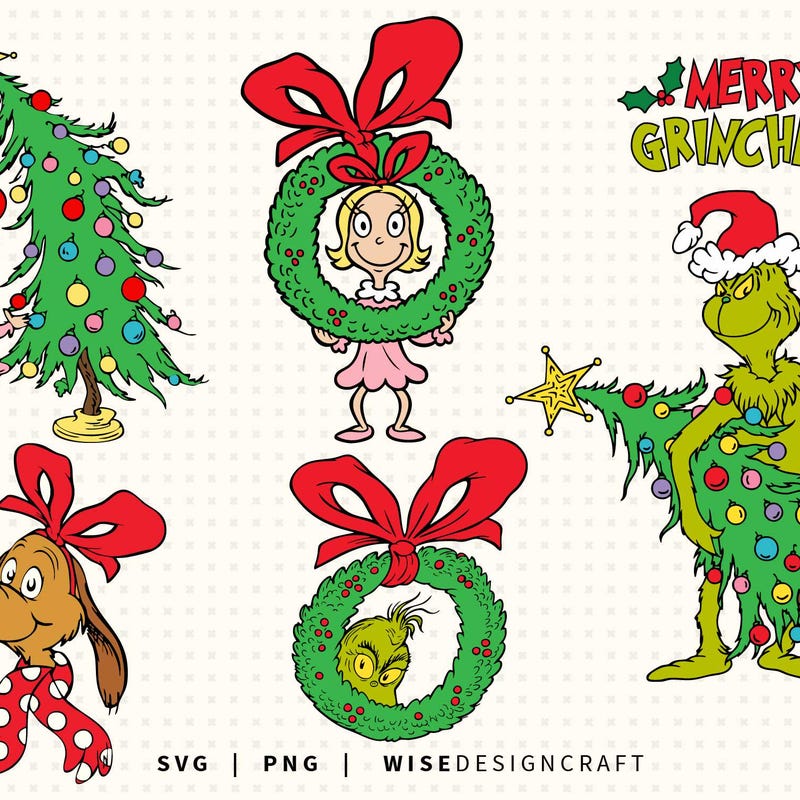 Grinch Max and Cindy Lou Embroidery Design - Etsy New Zealand