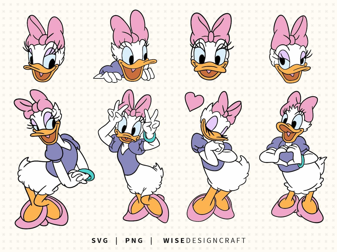 Daisy Duck SVG PNG Bundle; Cute Daisy Cut Files (digital Download) - Etsy