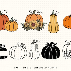 Pumpkin SVG Bundle: Autumn, Halloween Graphics (digital Download) - Etsy