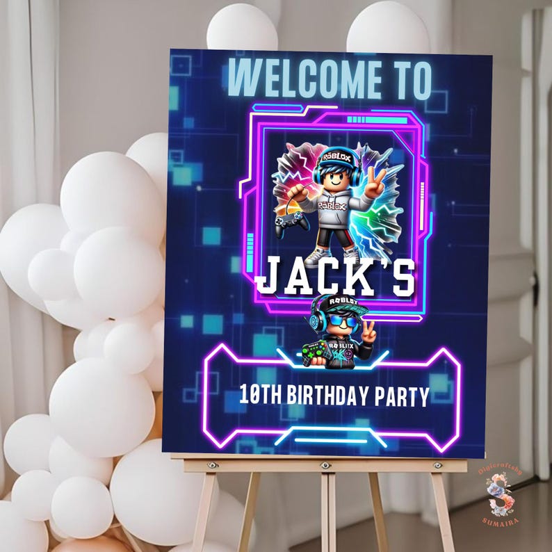 Roblox Birthday Thank You Card, Editable Canva Template (printable ...