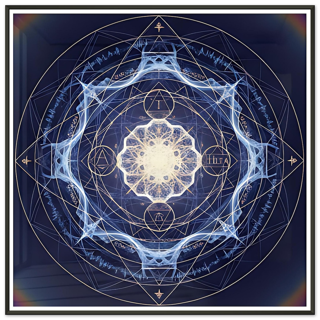 Sacred Geometry 10.5 Hz Frequency Art Print - Aluminium Framed Poster ...