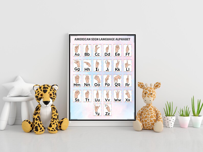 Printable ASL Learning Bundle Wall Art Decor and Poster | Digital ...
